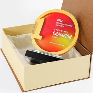 Round Shaped Trophy Award, Recognition Plaque, Champion, First Place ...