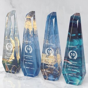 Personalized Trophy Award, Unique Crystal Trophy, Customize Corporate ...