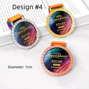 Custom Crystal Medal, Customizable Award, Add Logo, Custom Background ...