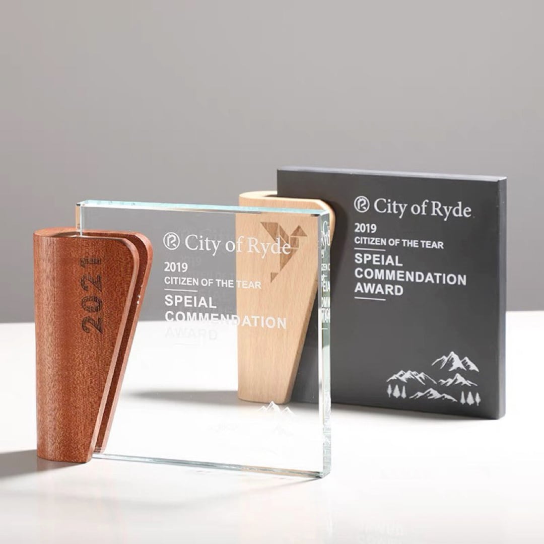 Personalized Trophy Award, Engraved Crystal and Inkstone Trophy, Team ...