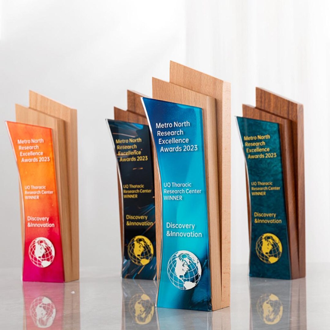 Personalized Wood Trophy Award, Corporate Trophy Award, Retirement ...