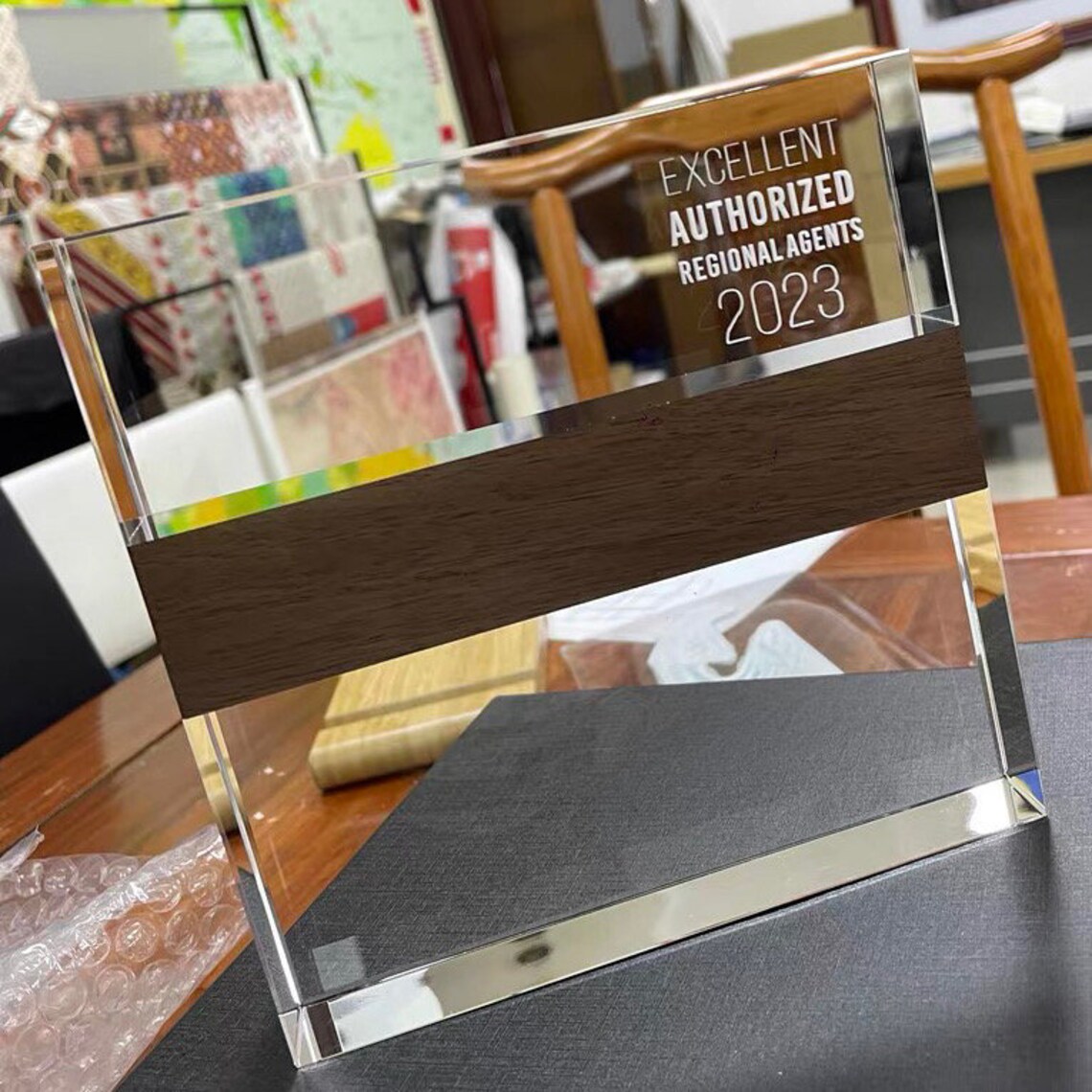 Luxury Personalized Trophy Award, Square Crystal Trophy, Customize ...