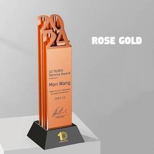Metal Trophy Award, Unique Appreciation Award, Gift for Business ...