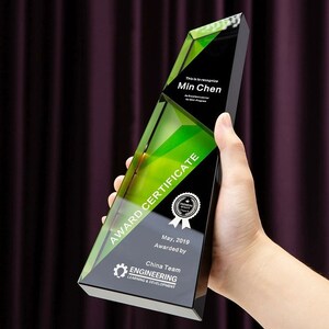 Crystal Trophy Award, Best Employee, Retirement, Appreciation Gift ...