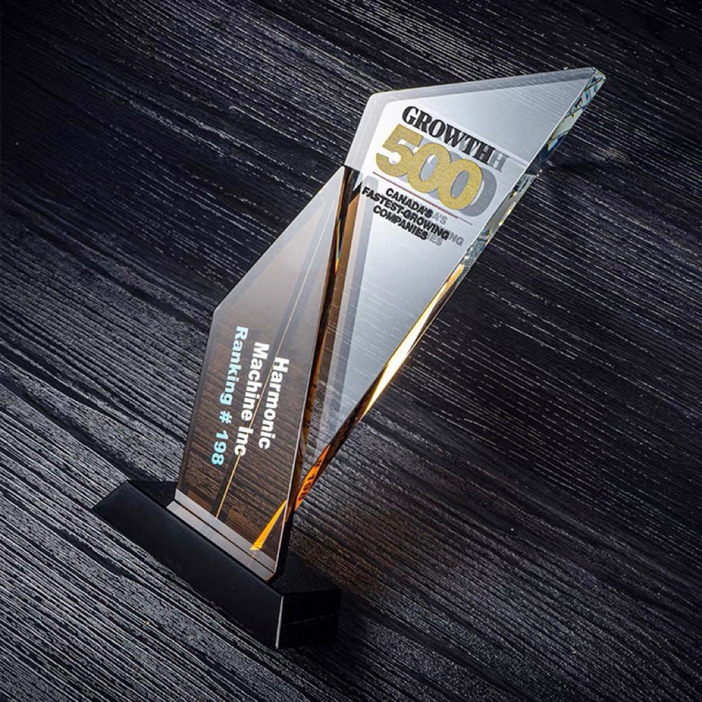 Personalized Trophy Award, Engraved Crystal Trophy, Customize Corporate ...