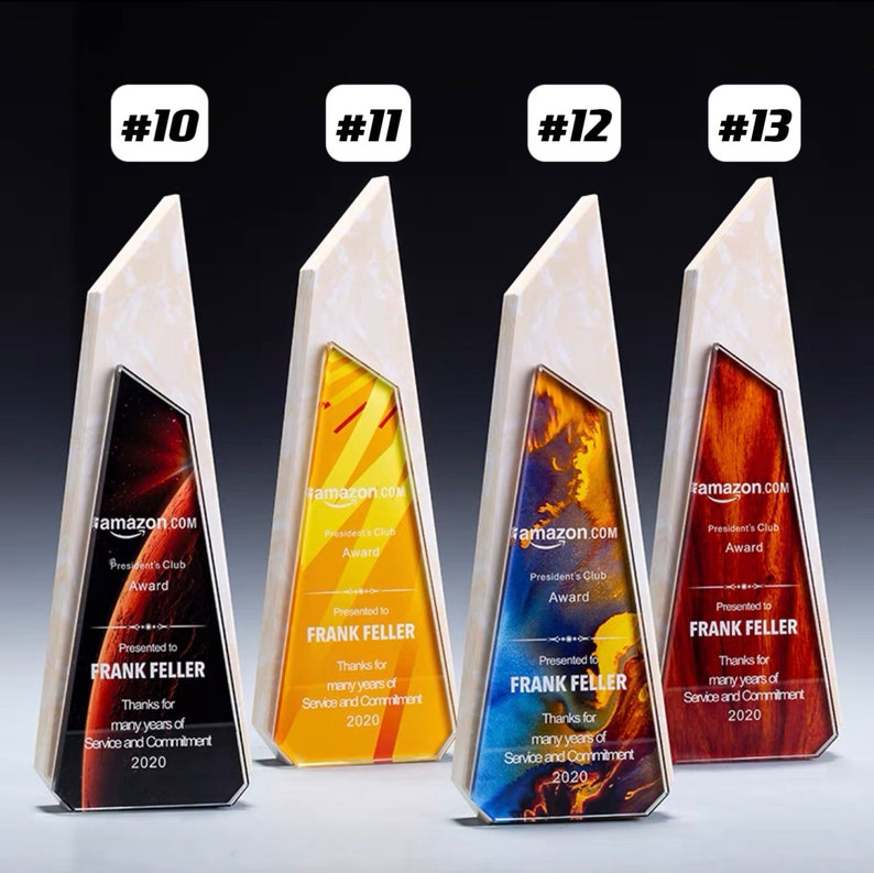 Crystal Trophy Award, Best Employee, Retirement, Appreciation Gift ...