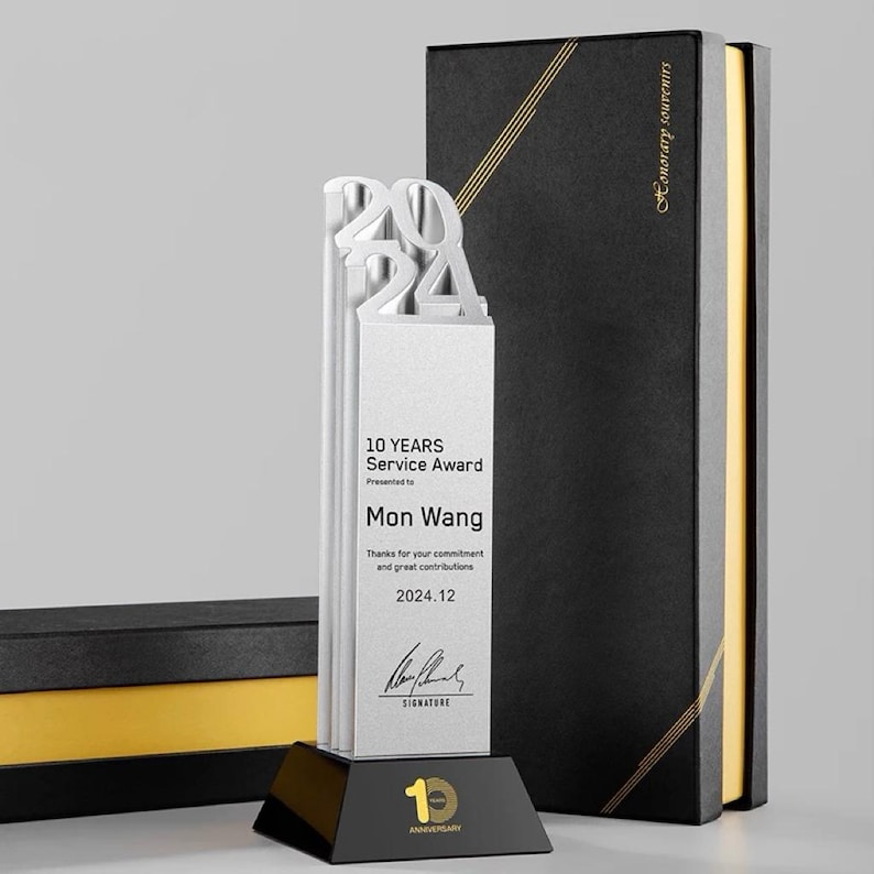 Metal Trophy Award, Unique Appreciation Award, Gift for Business ...