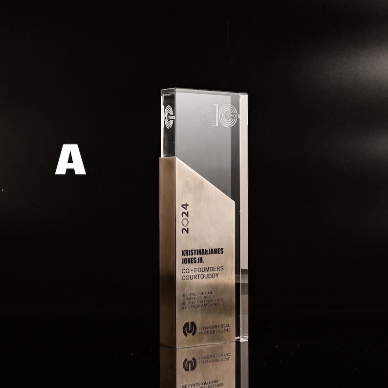 Personalized Trophy Award, Engraved Stainless Steel Trophy, Corporate ...