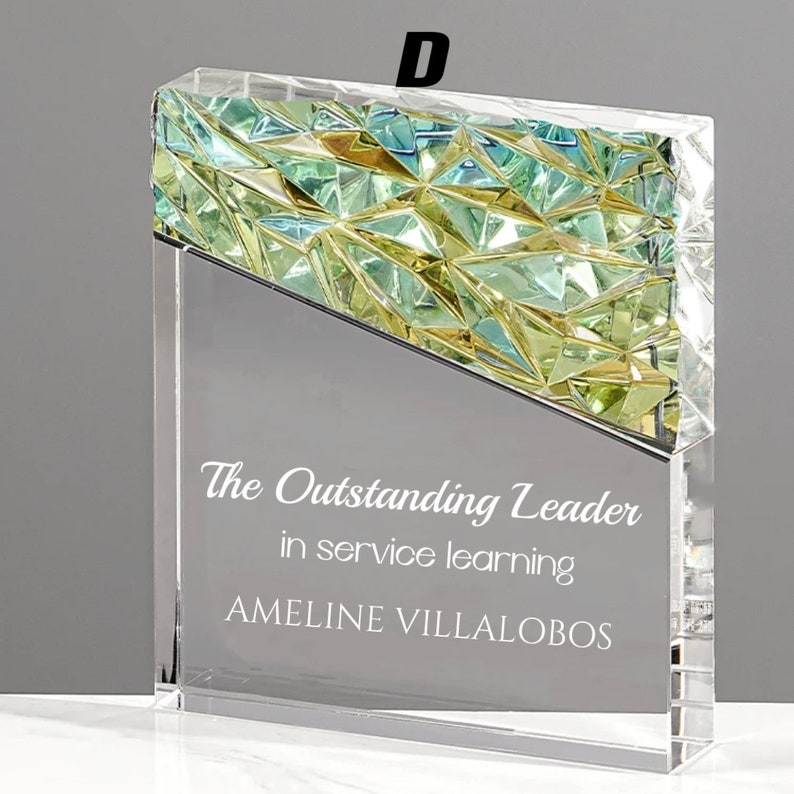 Personalized Trophy Award, Unique Crystal Trophy, Customize Corporate ...