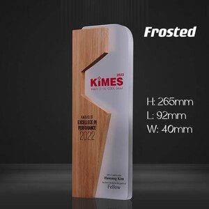 Personalized Trophy Award Engraved Crystal and Wood Trophy - Etsy