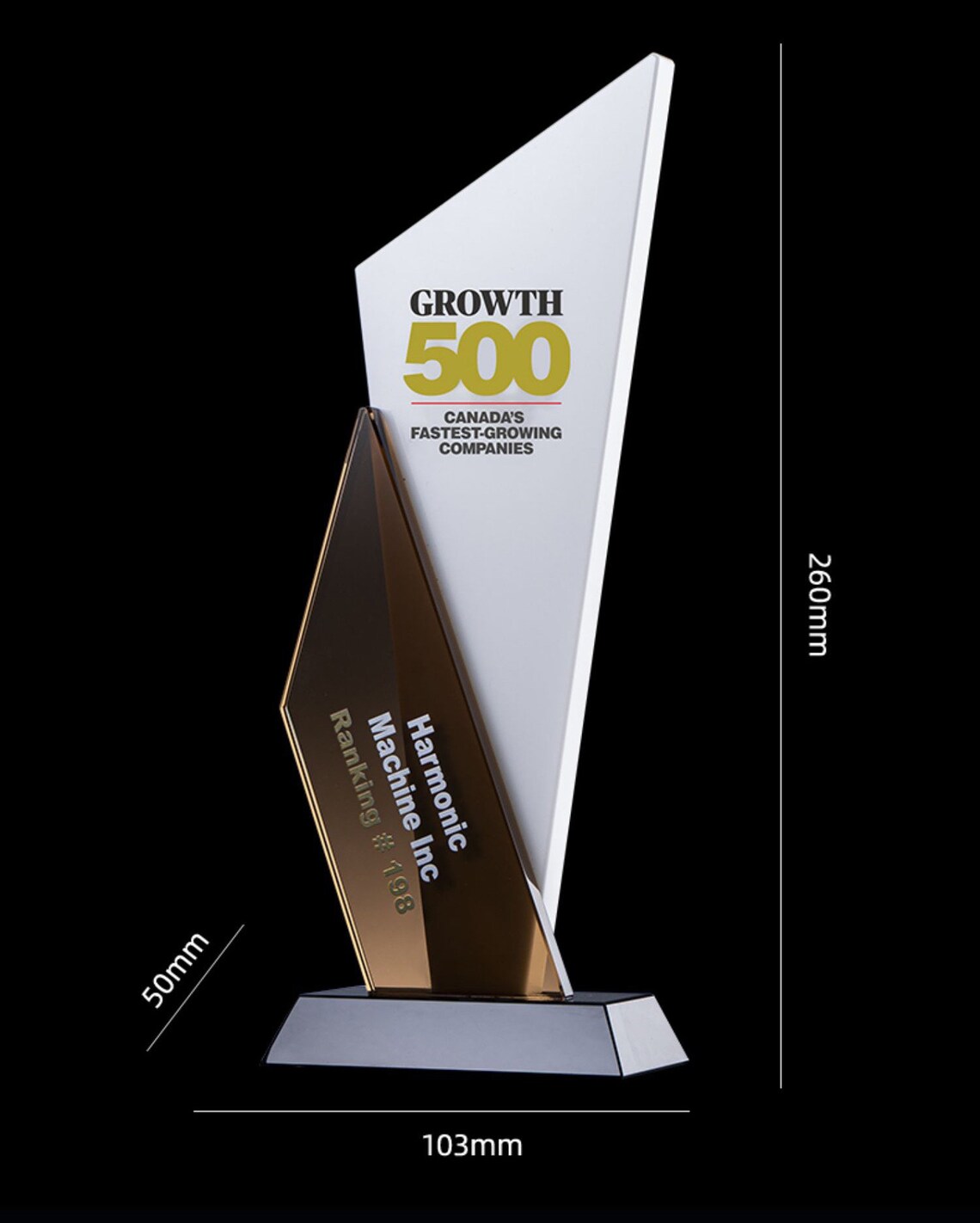 Personalized Trophy Award, Engraved Crystal Trophy, Customize Corporate ...