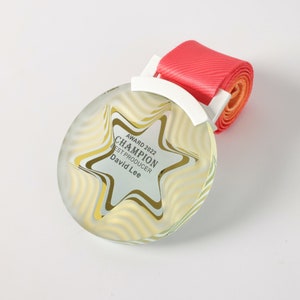 Custom Sports Medals Award With Ribbon, Personalized Basketball ...