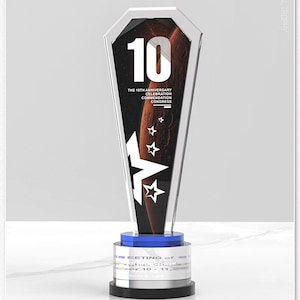 Personalized Crystal Trophy Award for Graduation, Retirement, Hope ...