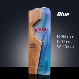 Personalized Trophy Award Engraved Crystal and Wood Trophy - Etsy
