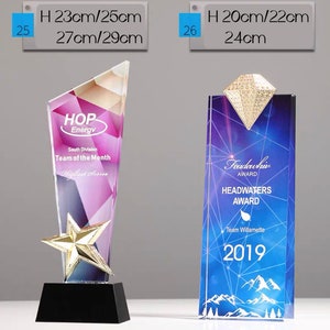 Personalized Trophy Award, Custom Engraved Trophy, Corporate Trophy ...