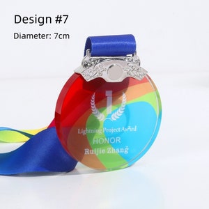 Custom Crystal Medal, Customizable Award, Add Logo, Custom Background ...