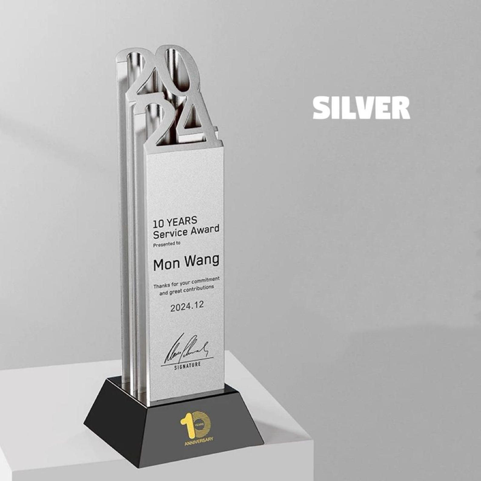 Metal Trophy Award, Unique Appreciation Award, Gift for Business ...