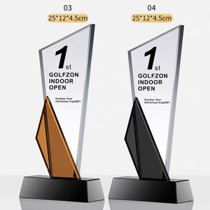 Personalized Crystal Trophy Award for Graduation, Retirement, Hope ...