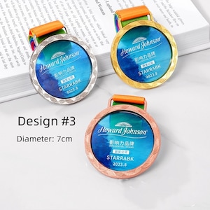 Custom Crystal Medal, Customizable Award, Add Logo, Custom Background ...