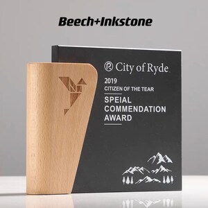 Personalized Trophy Award, Engraved Crystal and Inkstone Trophy, Team ...