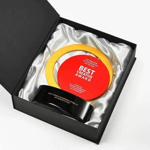 Round Shaped Trophy Award, Recognition Plaque, Add Logo, Employee Award ...