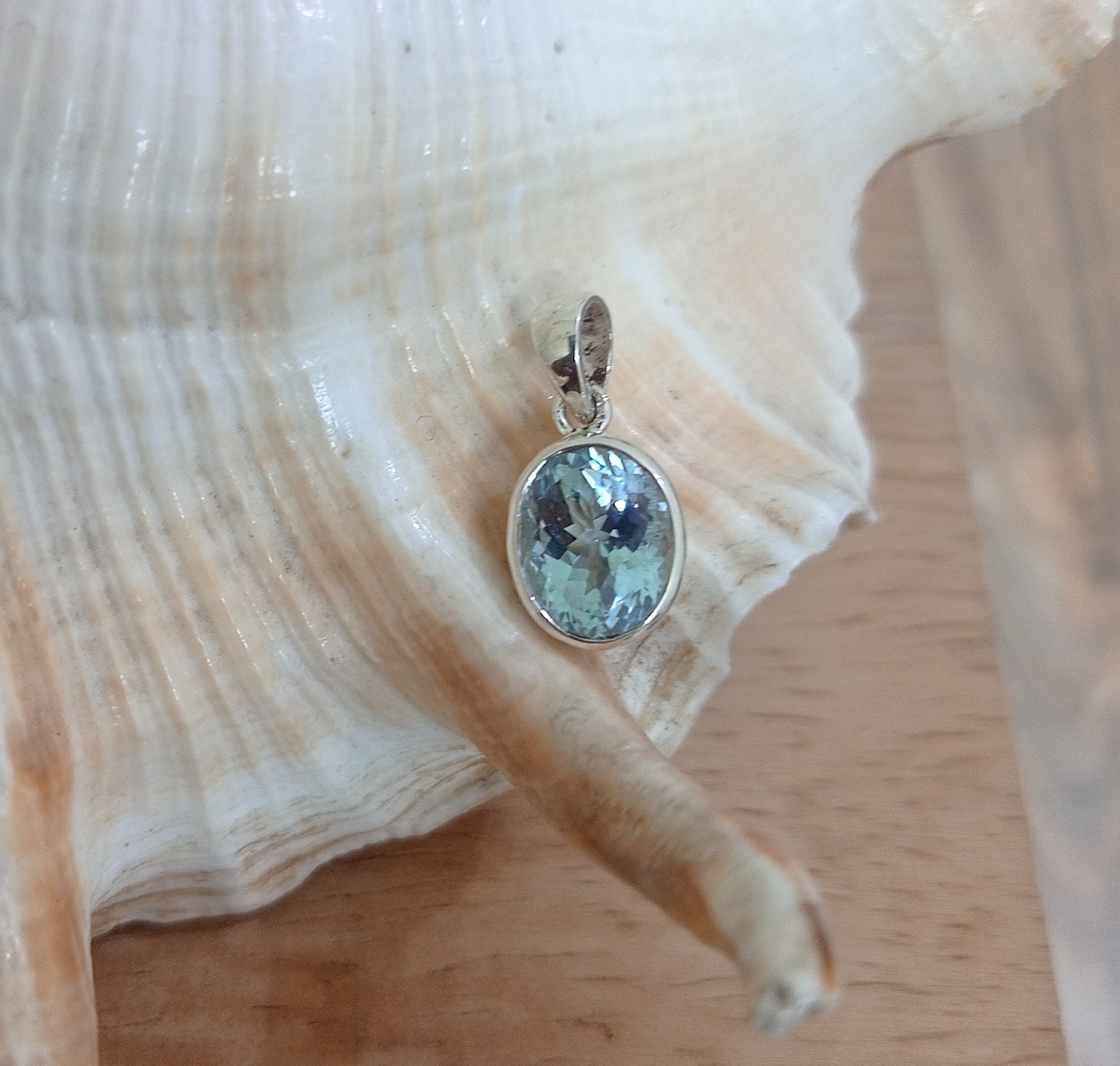 Aquamarine Pendant 925 Sterling Silver Handmade Pendant | Etsy