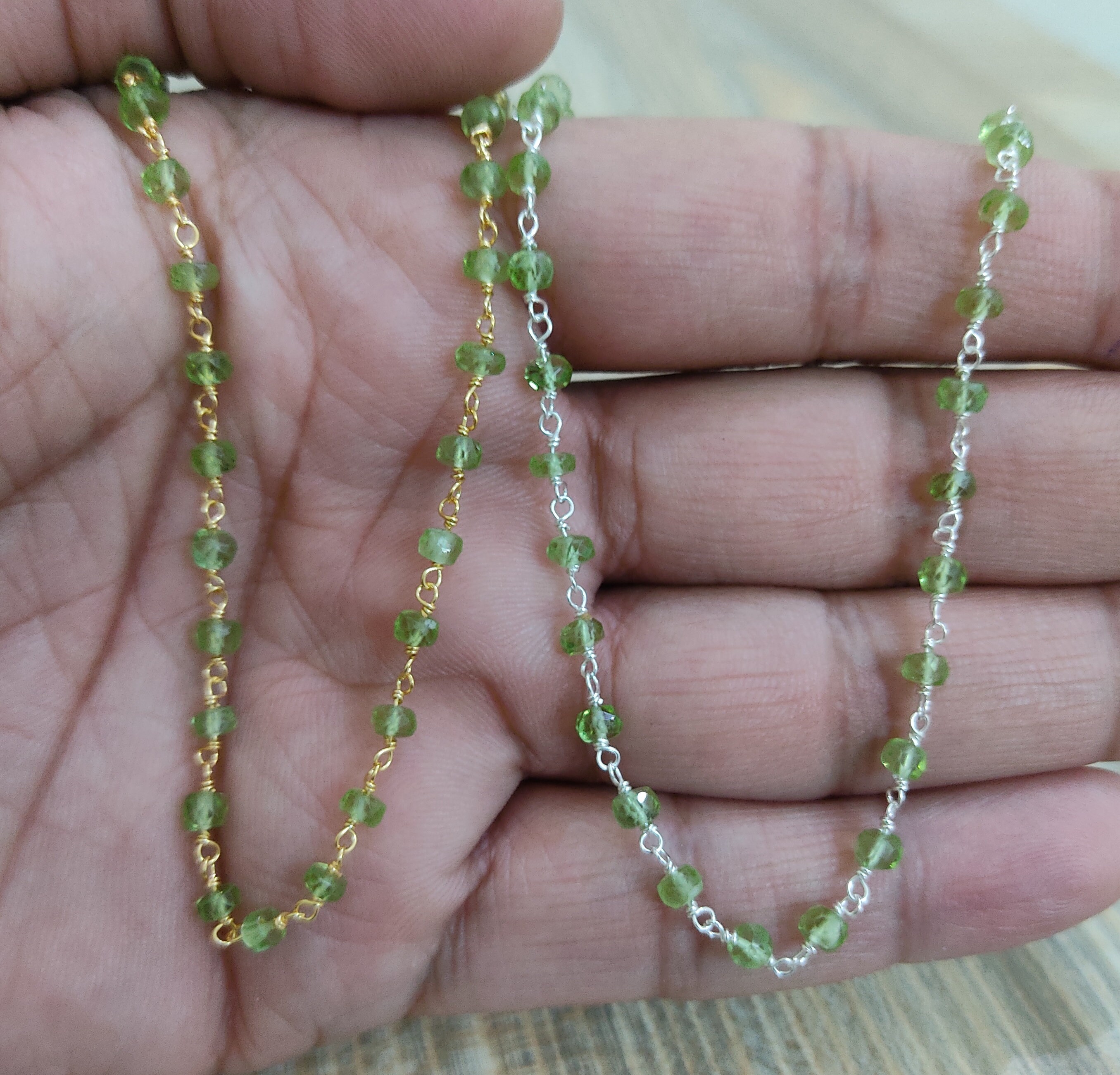 Peridot Necklace Handmade Necklace Peridot choker gold | Etsy