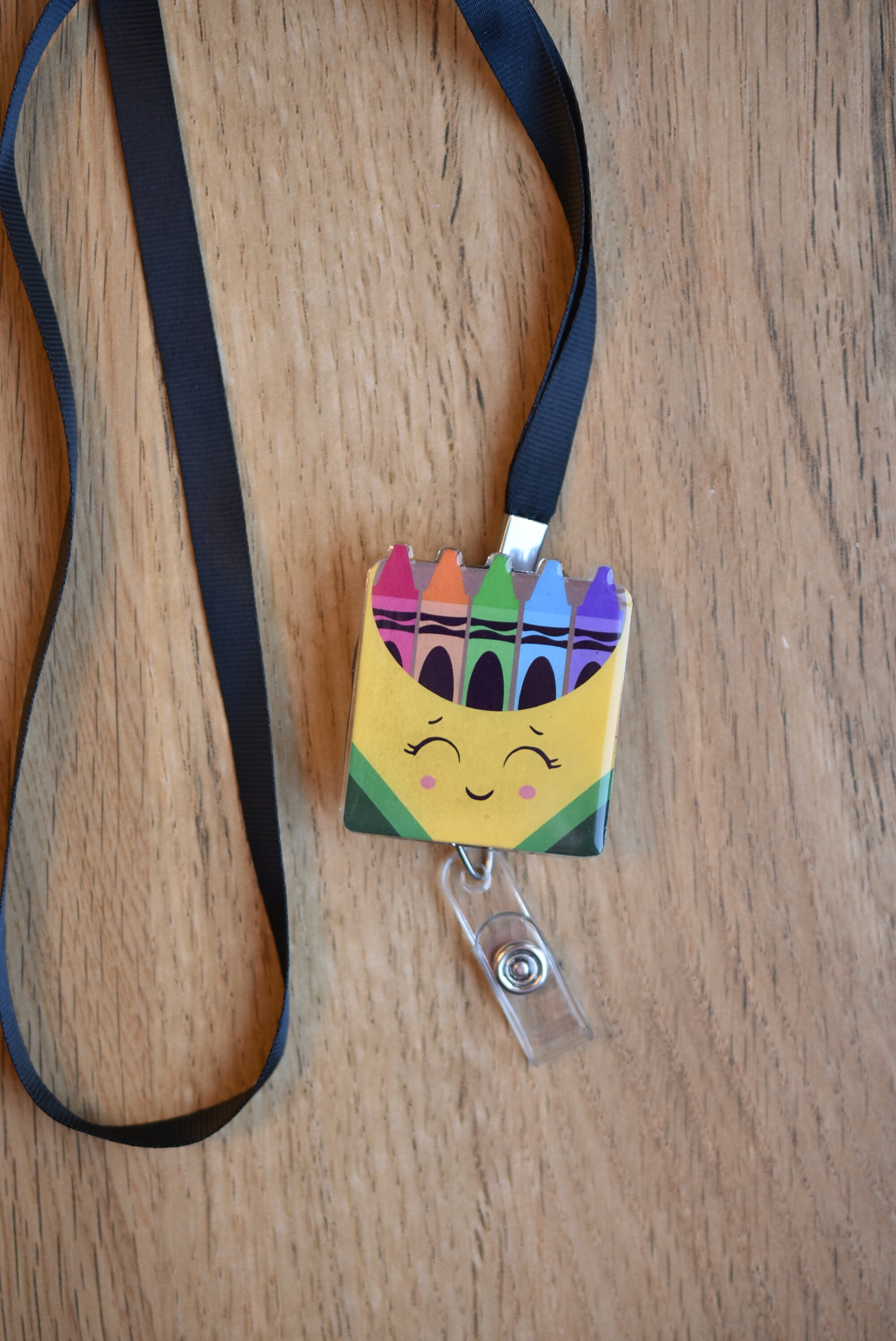 Crayon Box Lanyard Crayon Box Badge Reel Lanyard Badge | Etsy