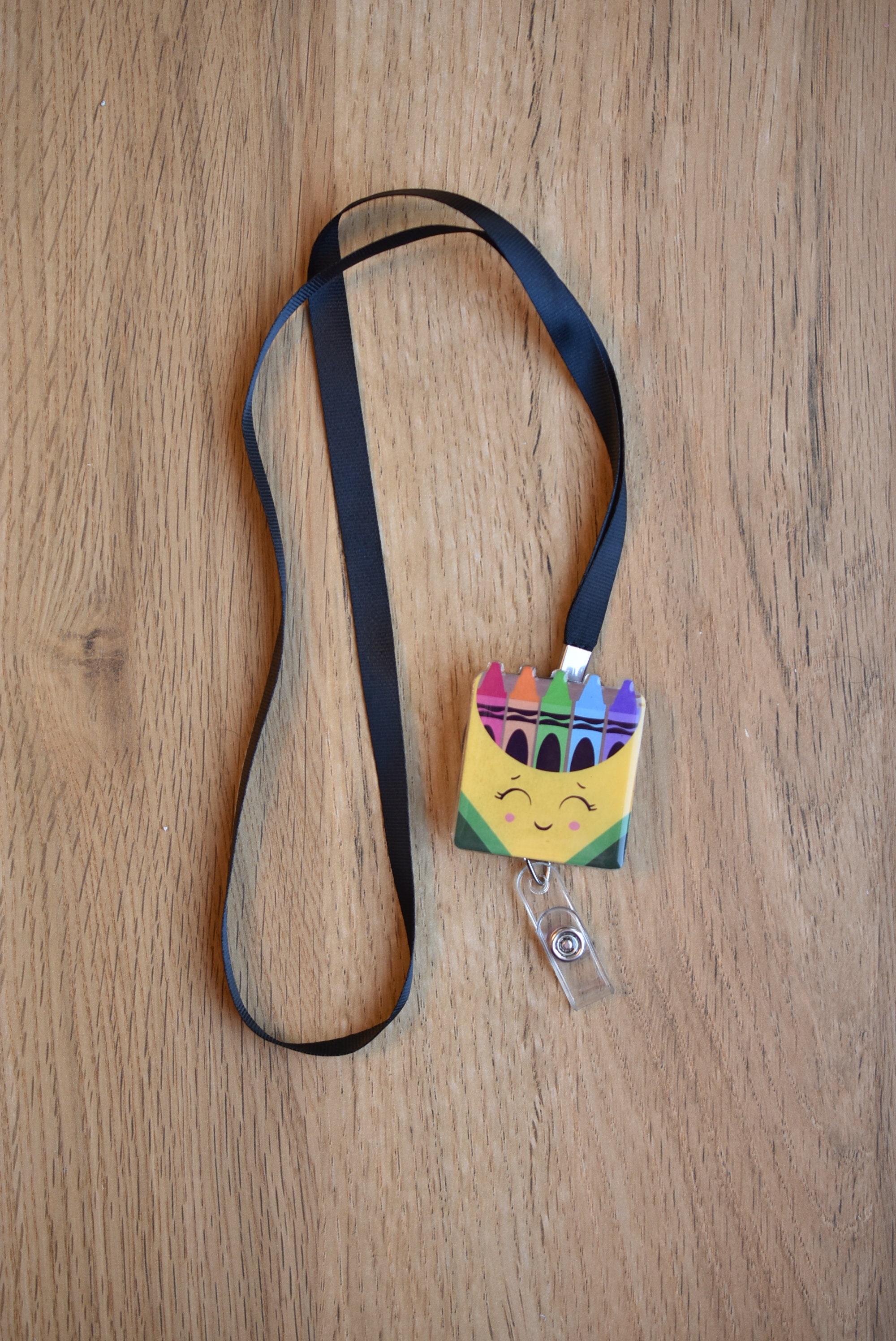 Crayon Box Lanyard Crayon Box Badge Reel Lanyard Badge | Etsy
