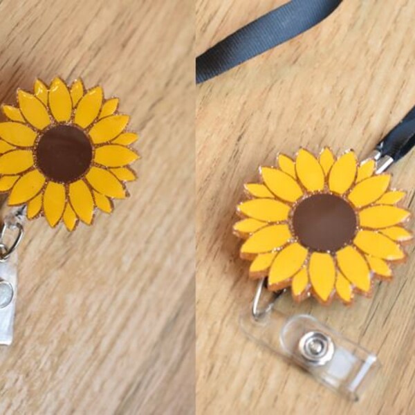 Sunflower Id Lanyard - Etsy