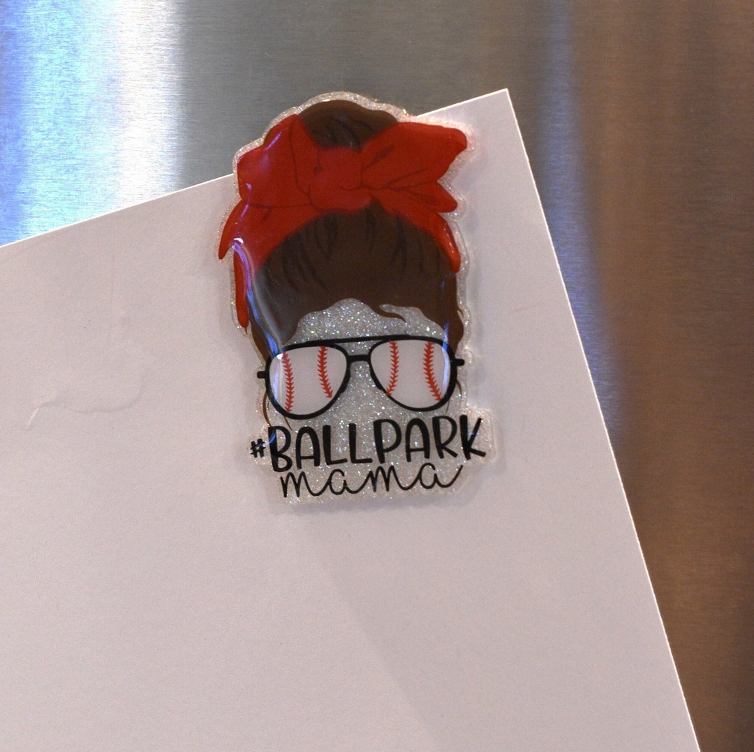 Ballpark Mom Magnet, Baseball Mom, Softball Mom, Tee-ball, Sports ...