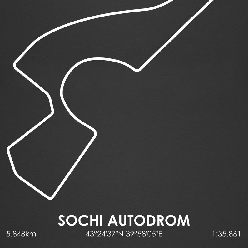 Formula 1 Sochi Autodrom Poster - Etsy