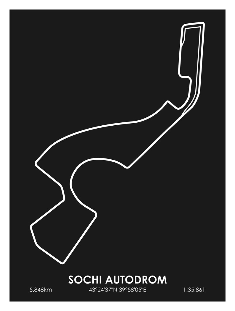 Formula 1 Sochi Autodrom Poster - Etsy