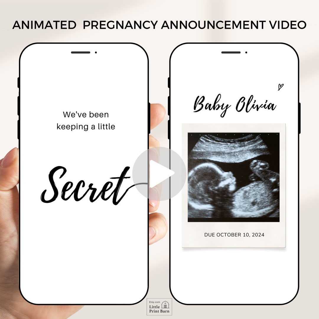 Digital Pregnancy Announcement Video, We've Been Keeping a Secret, Baby ...