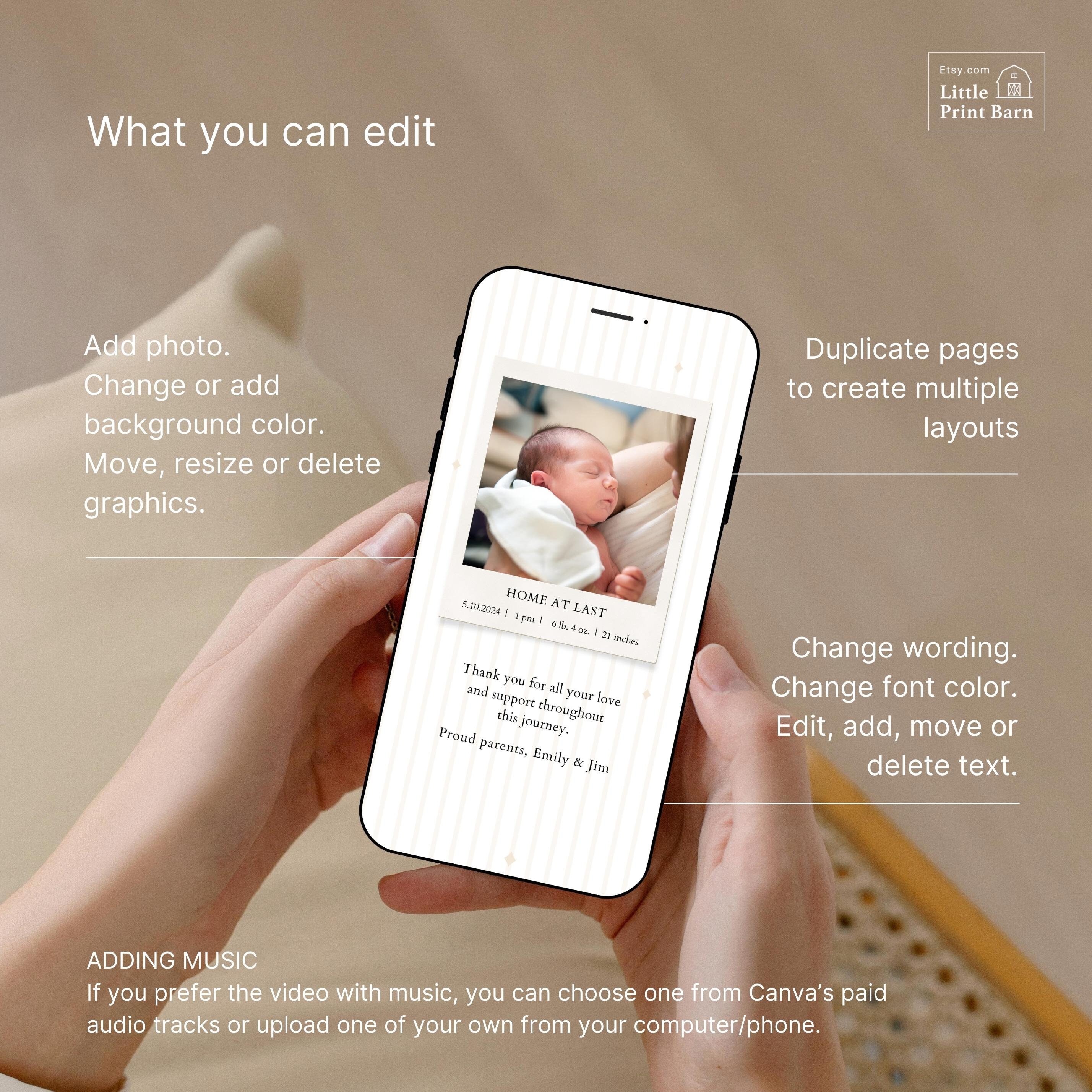 NICU Premature Baby Birth Announcement Video Template, Worth the Wait ...