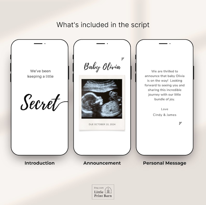 Digital Pregnancy Announcement Video, We've Been Keeping a Secret, Baby ...