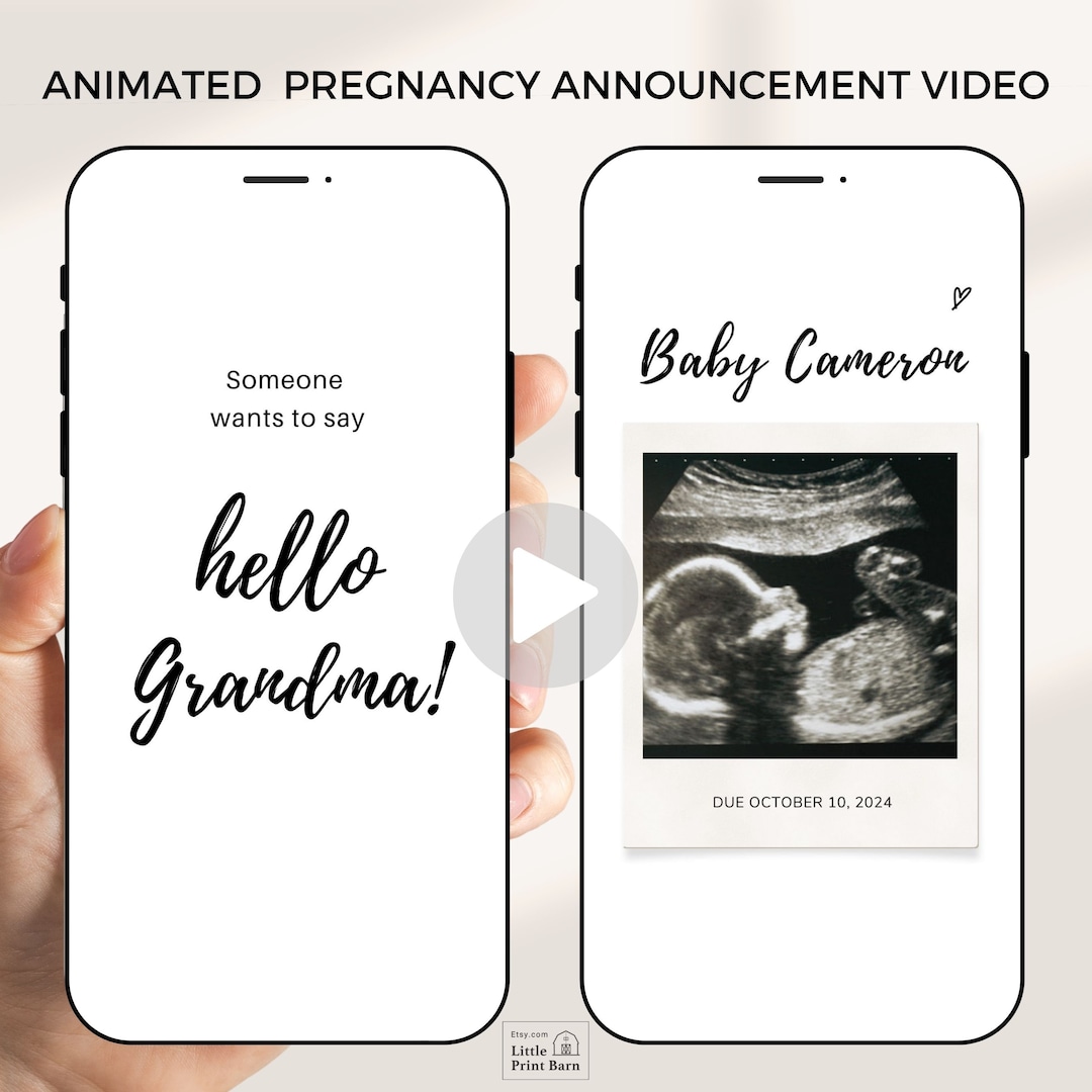 Someone Wants to Say Hello Grandma, Digital Pregnancy Announcement ...