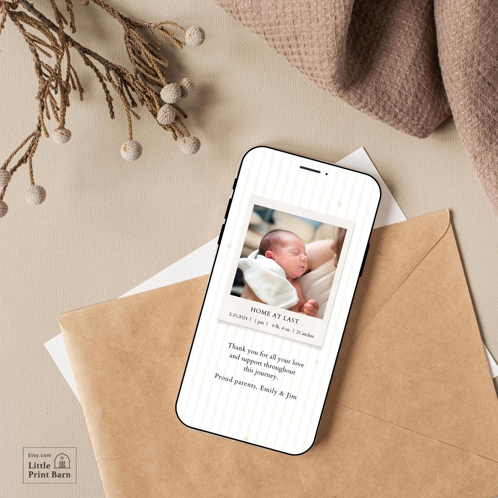 NICU Premature Baby Birth Announcement Video Template, Worth the Wait ...