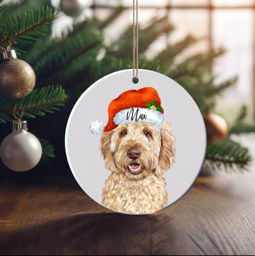 Golden Doodle Christmas Ornament, Gift for Dog, Dog Ornament ...