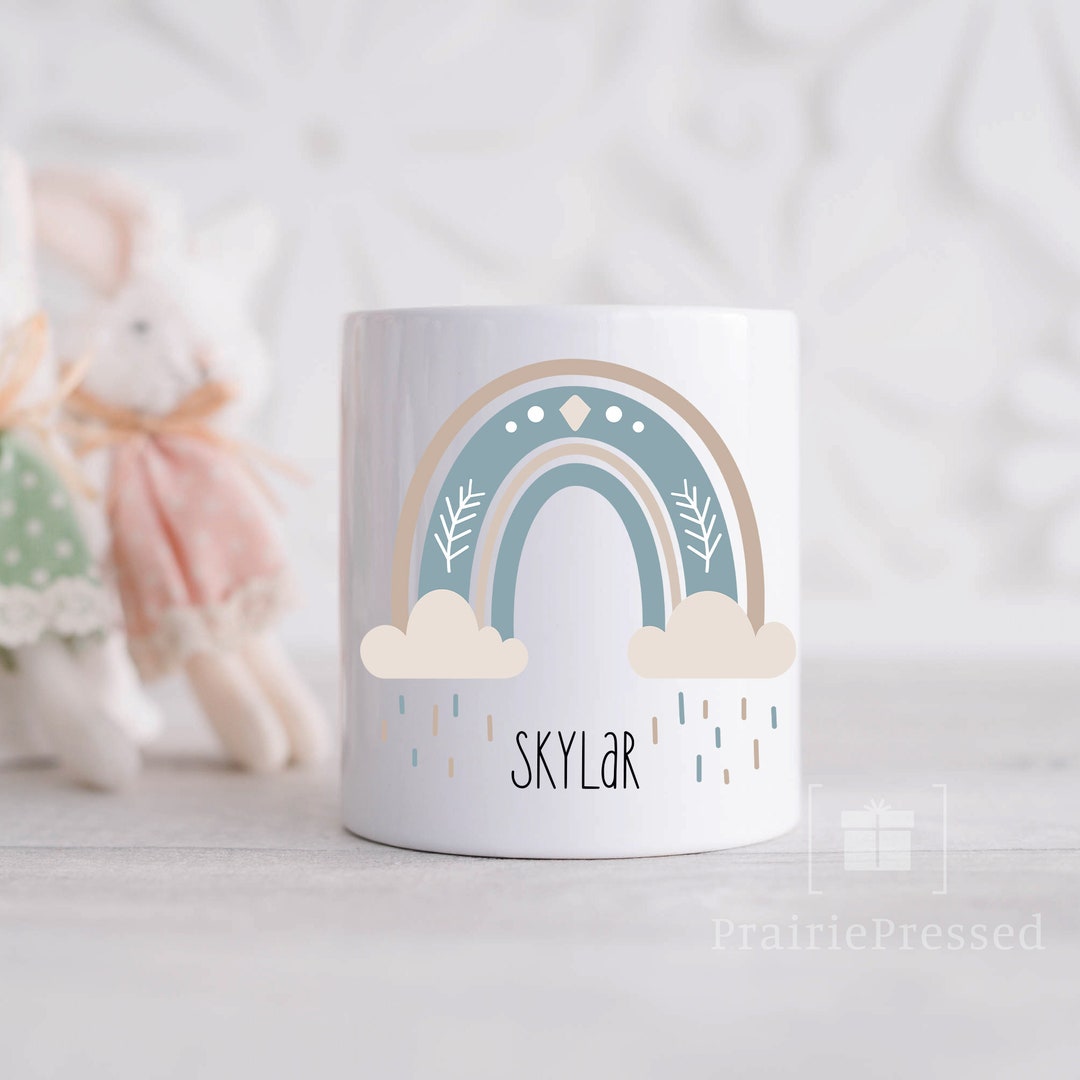 Boho Rainbow Coin Bank, Custom Gift Little Girl, Personalized Money ...