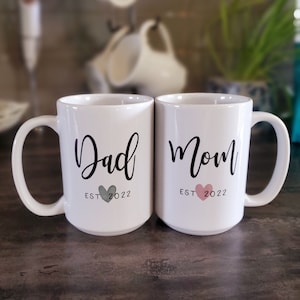 Mom and Dad Mug Set, Couple Mug Set, Gift for New Parents, Couple Gift ...
