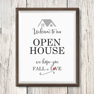 Open House Sign, Realtor Printable, Print and Frame, Welcome Open House ...