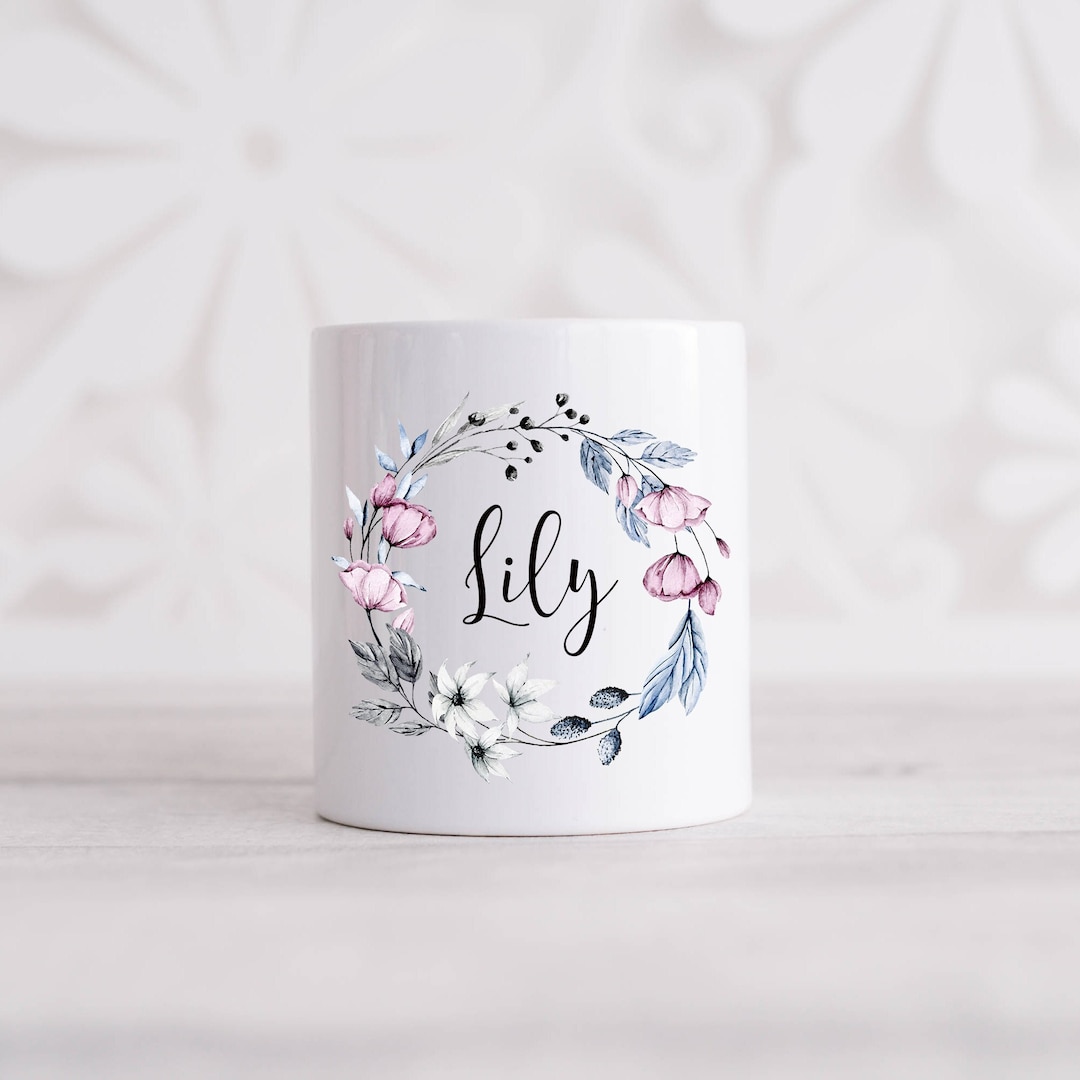 Girls Floral Coin Bank, Custom Coin Bank, Christmas Gift Girl ...