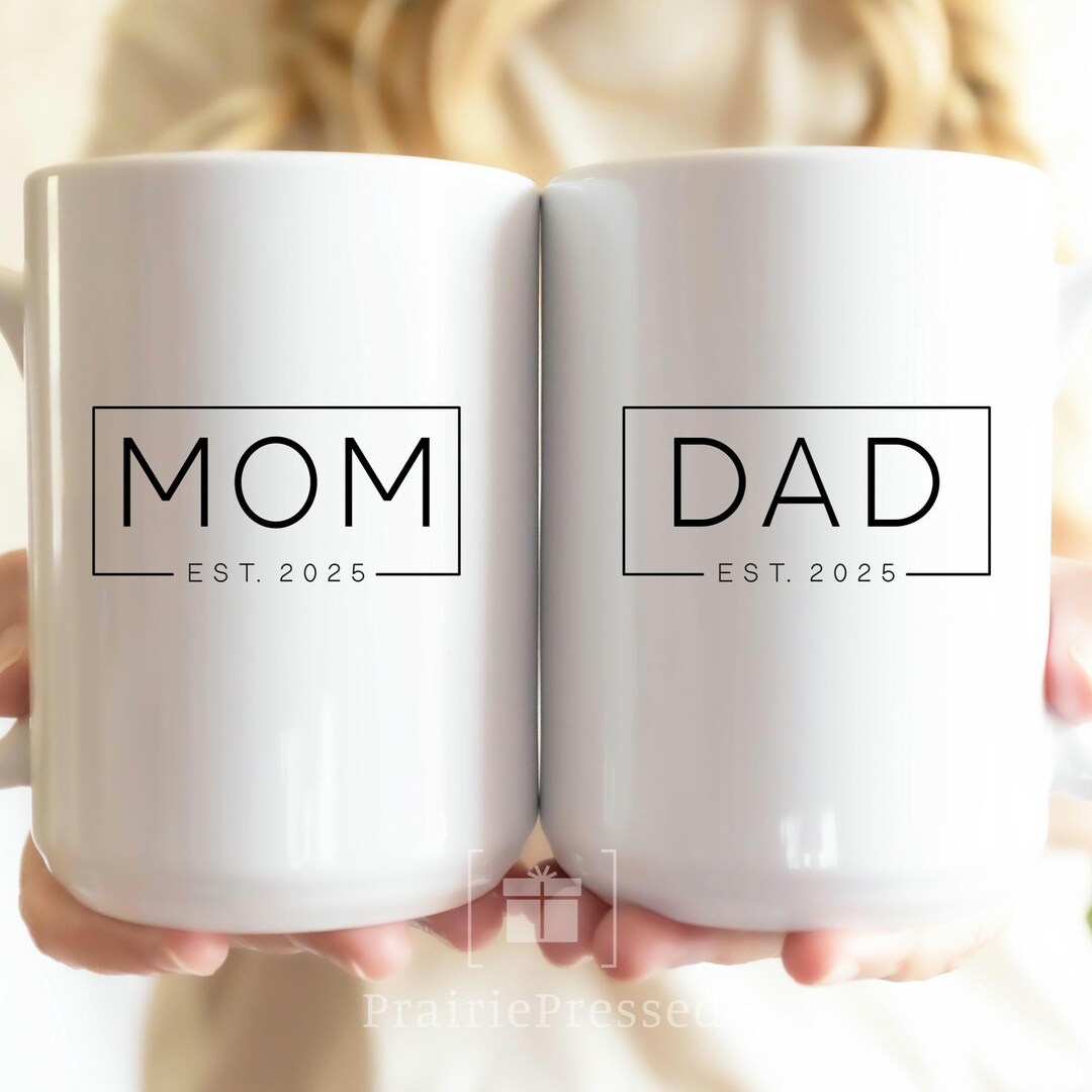 New Parents Mug Set Couple Mugs Gift for New Parents New Baby Arrival ...