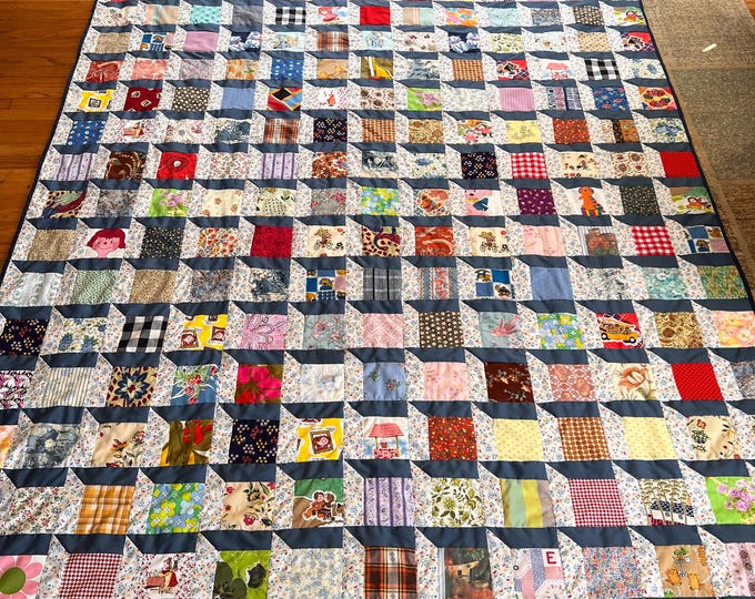 Full Size Handmade Shadow Box Quilt - Etsy