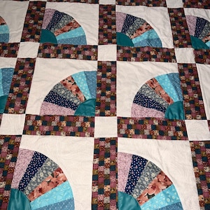 Handmade Full Size Grandmothers Fan Quilt - Etsy