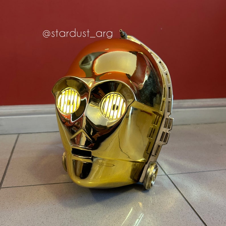 C-3PO Full Head With LED System Screen Accurate Replica From ANH and ...