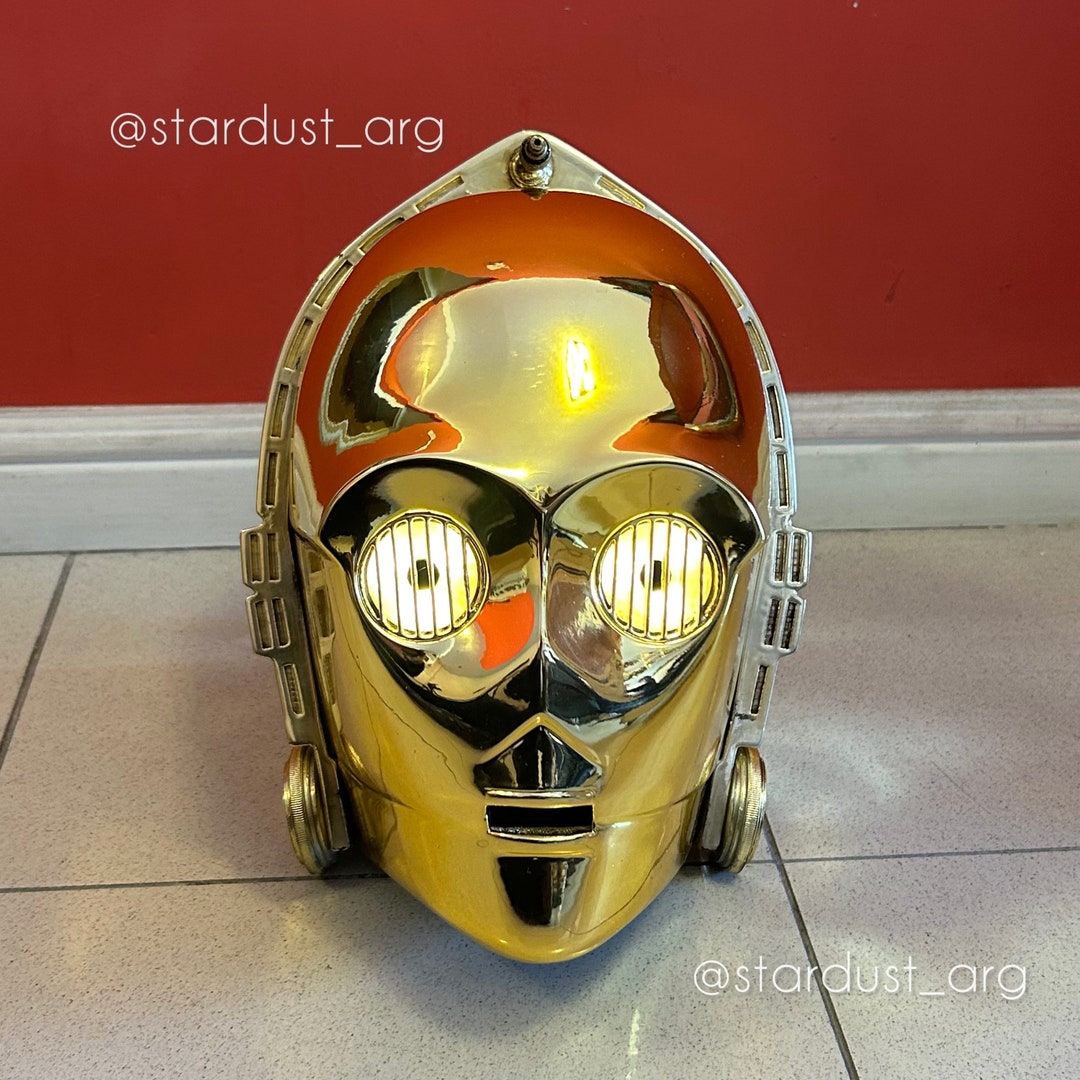 C-3PO Full Head With LED System Screen Accurate Replica From ANH and ...