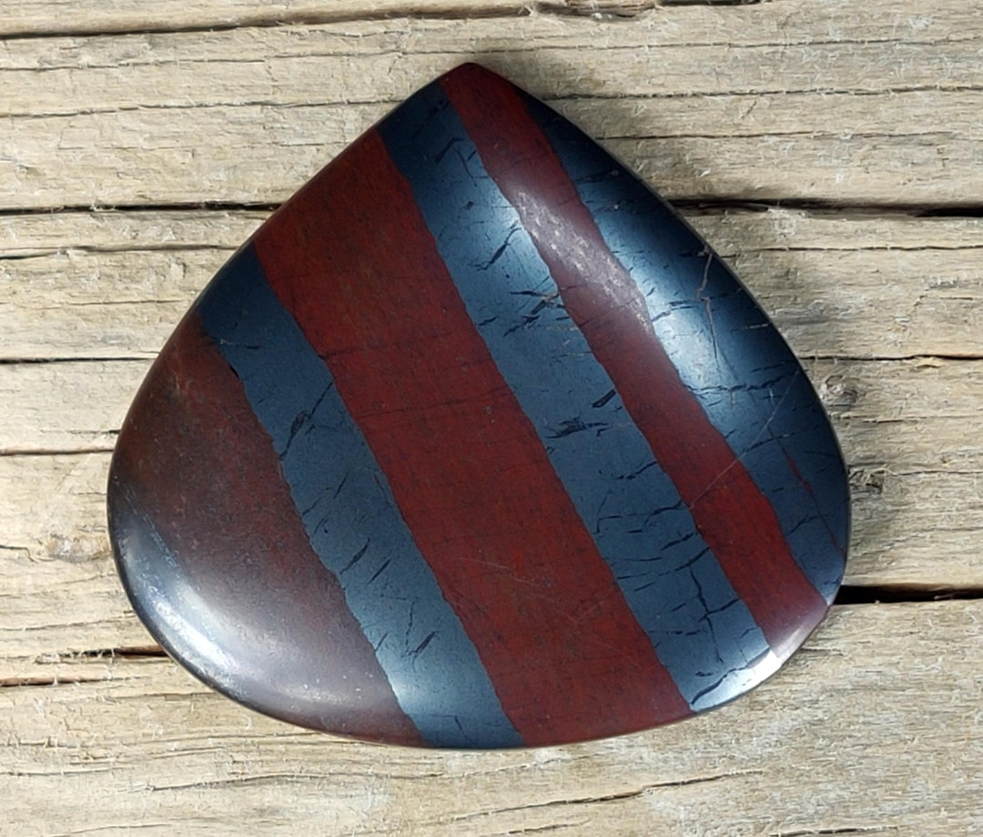 Banded Hematite Teardrop Cab - Banded, Cabochon, Cab - Natural Loose ...