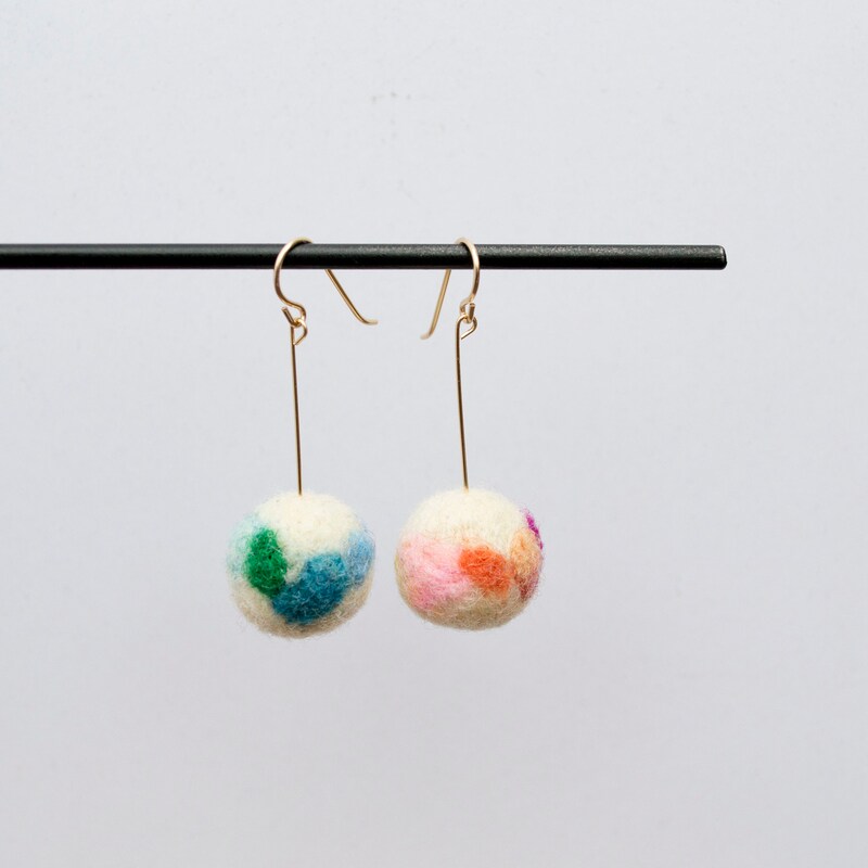 Wool Earrings - Etsy